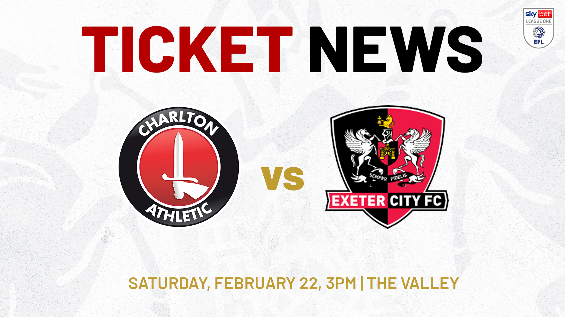 Away Tickets Charlton Athletic 22 02 25 Exeter City F.C